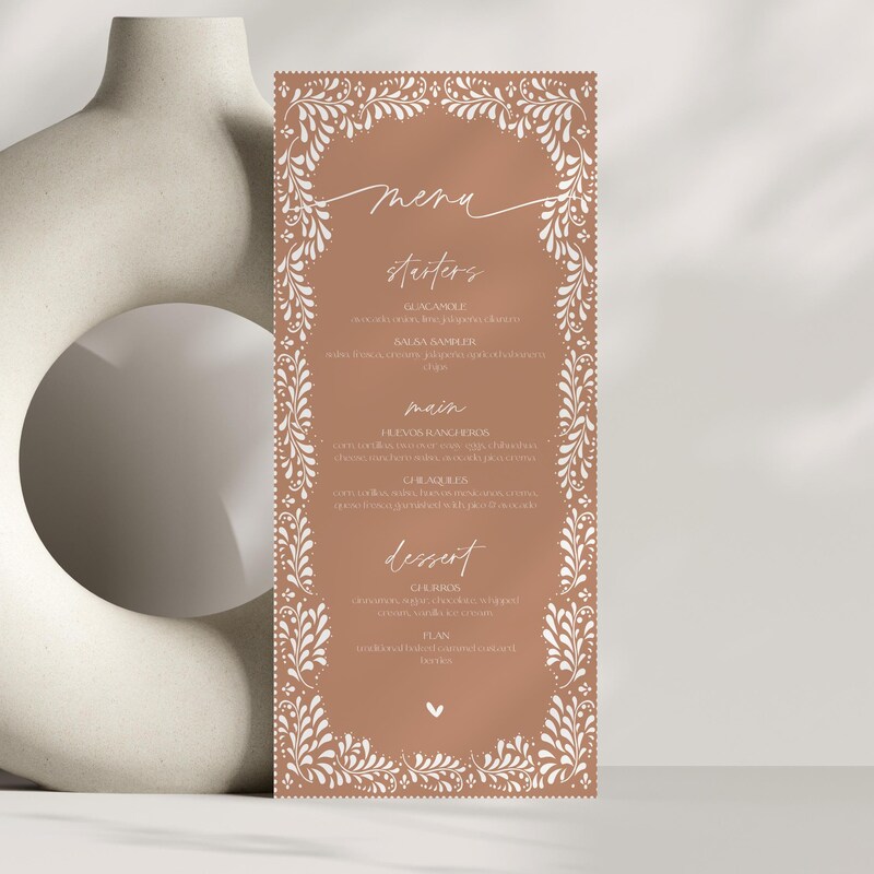 Mexican Talavera Menu - Etsy