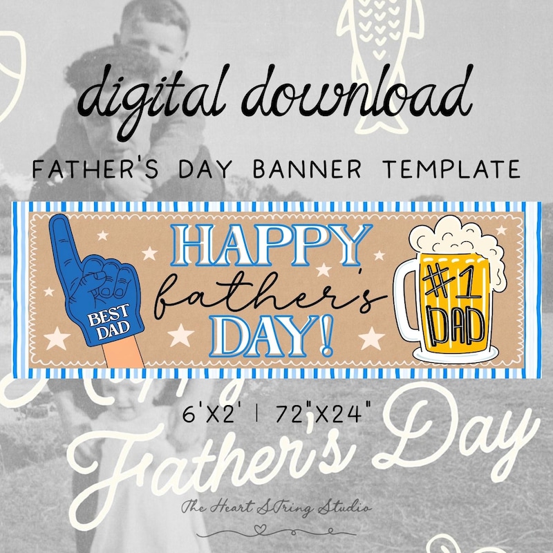 Happy Father Day Banner - Etsy