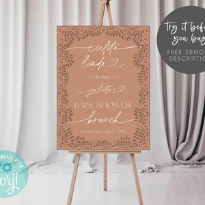 Barro Cielito Lindo Mexican Talavera Inspired Baby Shower Welcome Sign ...