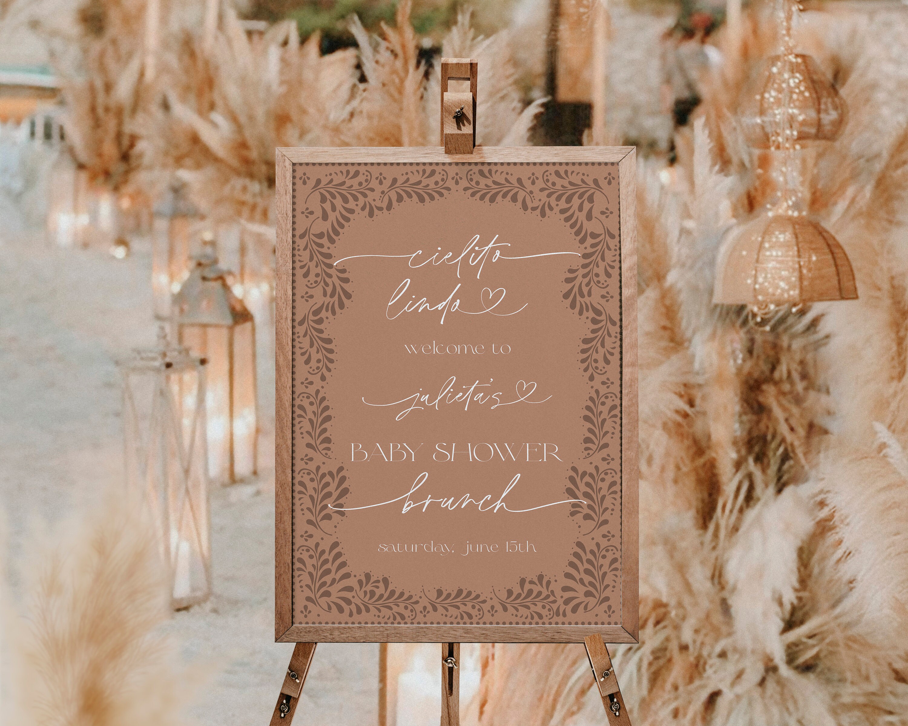 Barro Cielito Lindo Mexican Talavera Inspired Baby Shower Welcome Sign ...