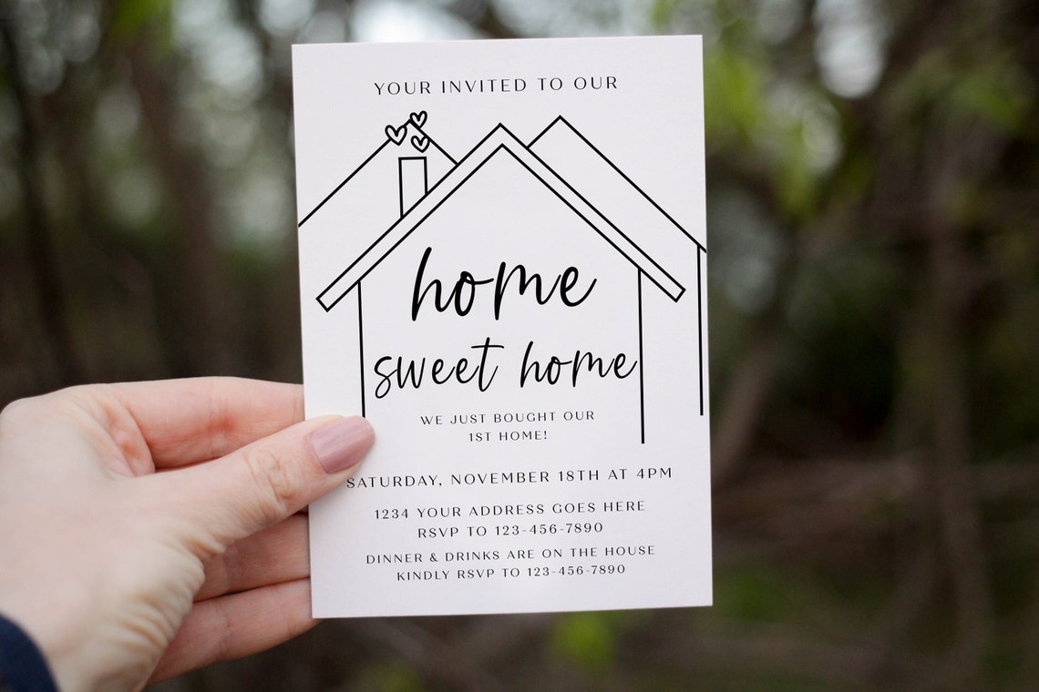 House Warming Party Invitation, Editable Mobile Invite, New Home, Home ...