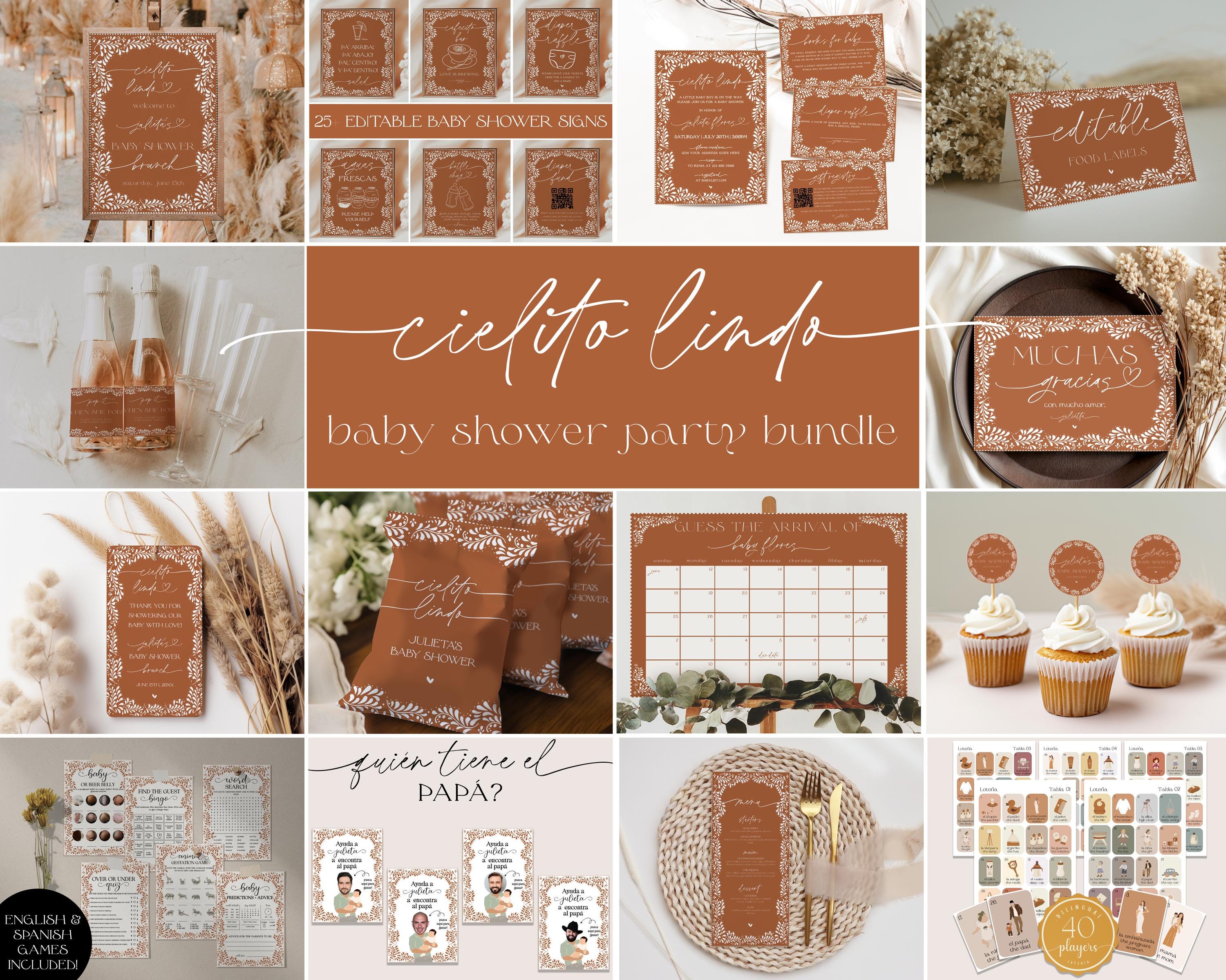 Terracotta Cielito Lindo Mexican Talavera Inspired Baby Shower 24 Items ...