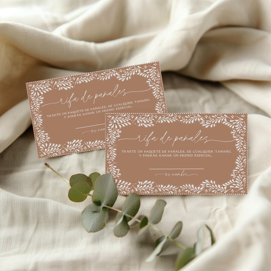 Barro Cielito Lindo Talavera Baby Shower Diaper Raffle Card En Español ...