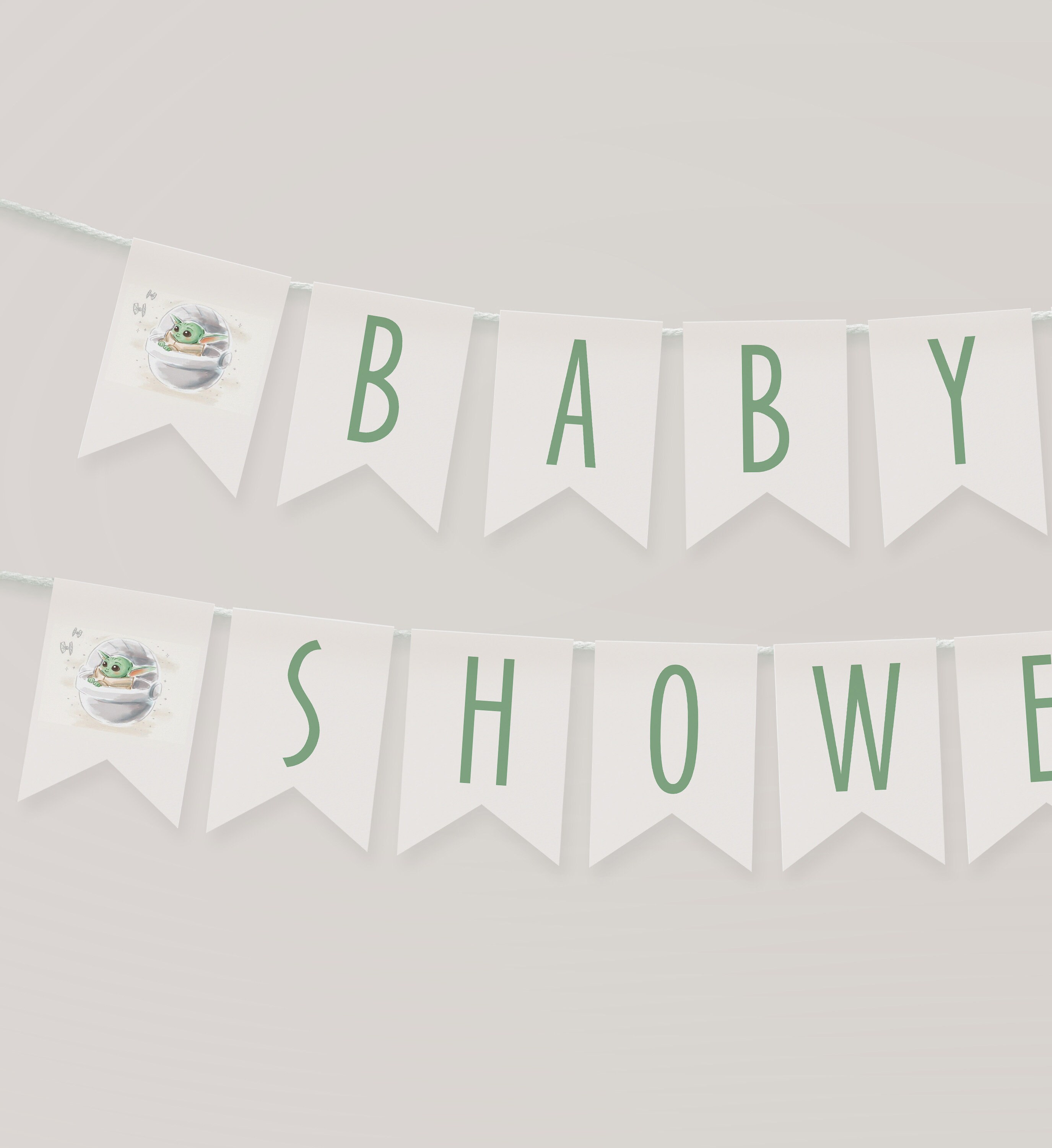 Precious Cargo Baby Shower Flag Banner, Baby Yoda/ Grogu Baby Shower ...