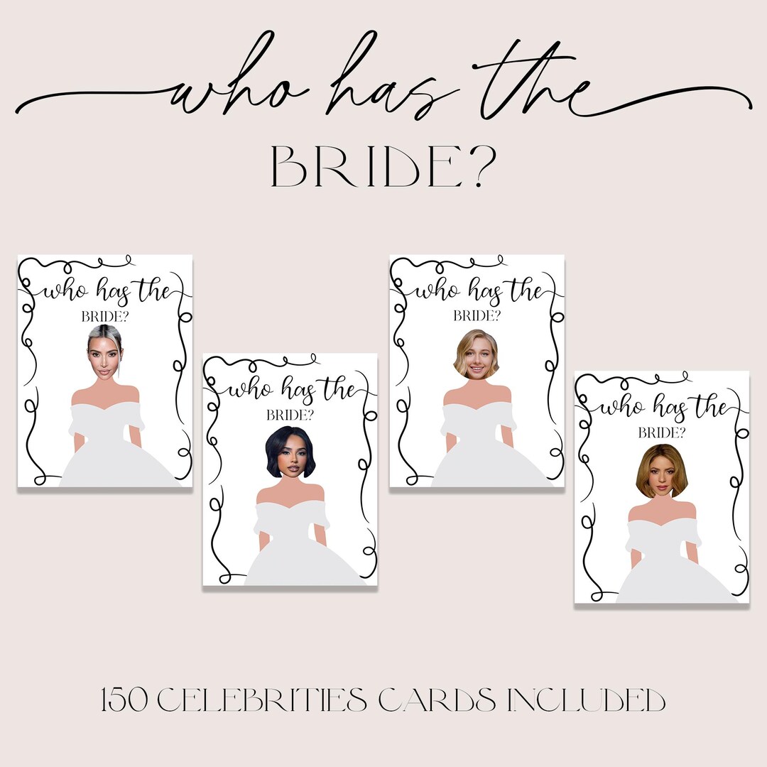 Whimsical Bridal Shower Who Has the Bride Scratcher Game, Editable ...
