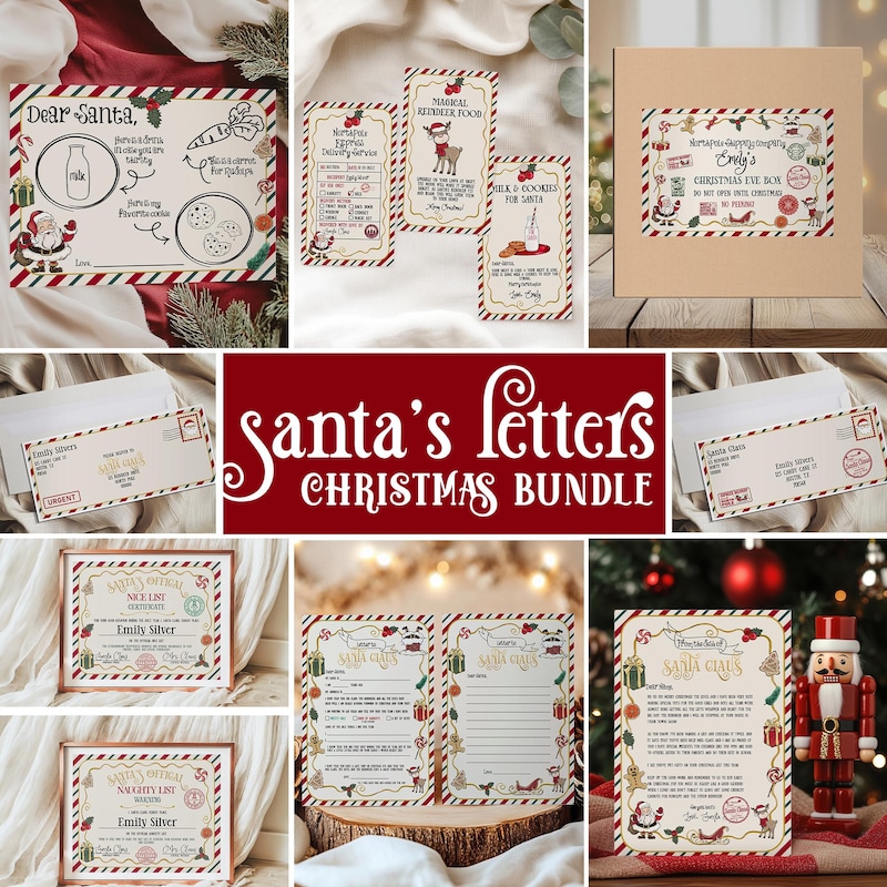 Santa Claus Letter Pack - Etsy