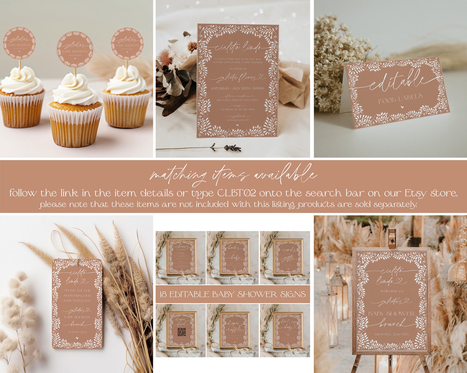 Barro Cielito Lindo Mexican Talavera Inspired Baby Shower Cupcake ...