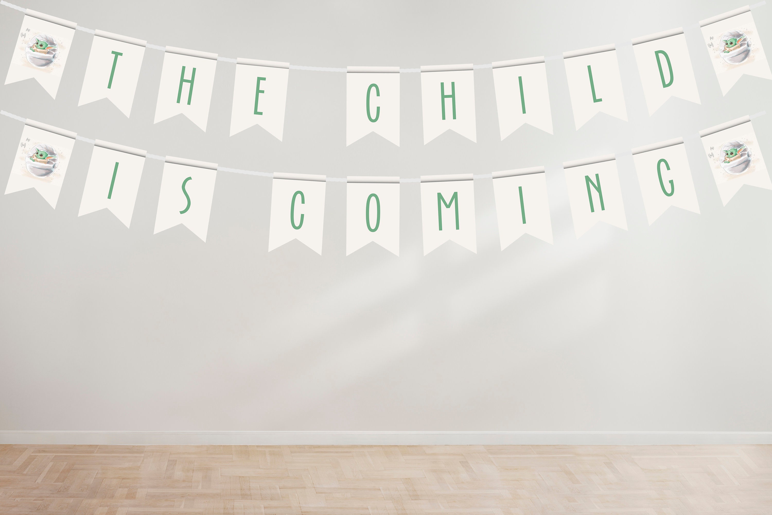 Precious Cargo Baby Shower Flag Banner, Baby Yoda/ Grogu Baby Shower ...