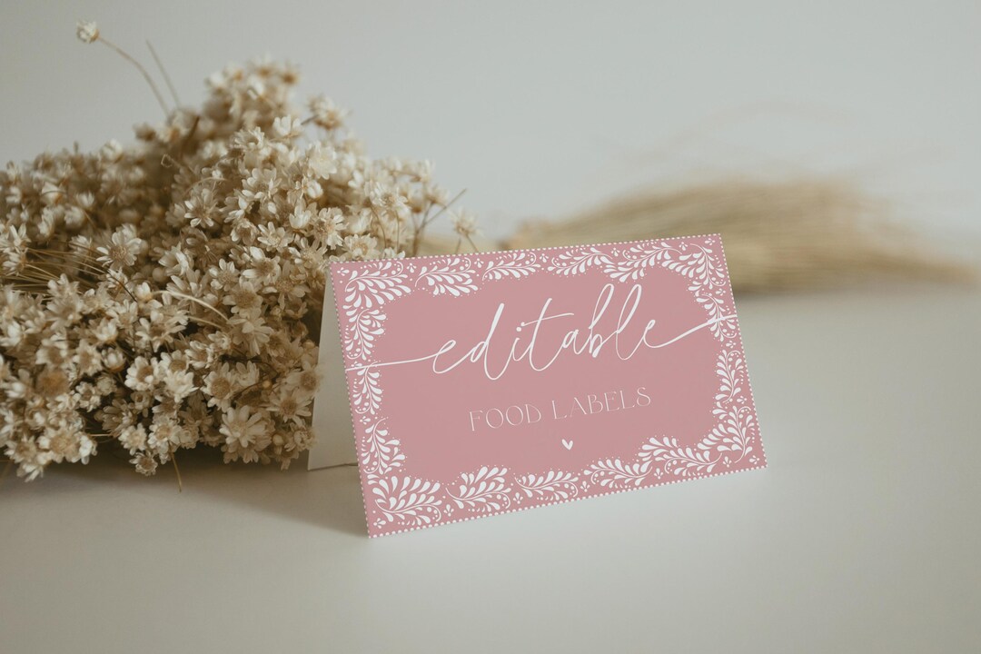 Pink Cielito Lindo Mexican White Talavera Inspired Baby Shower Food ...