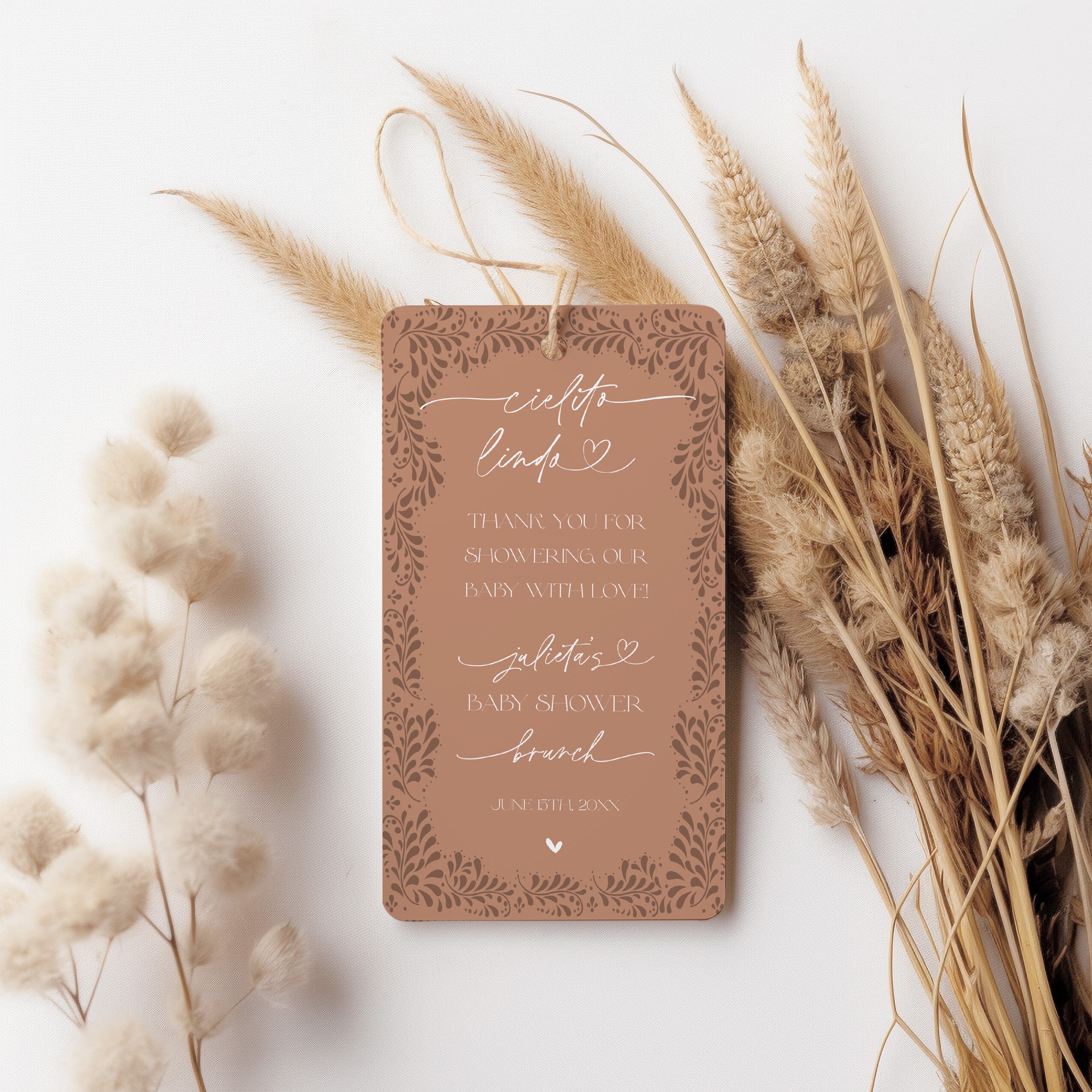 Barro Cielito Lindo Mexican Talavera Inspired Baby Shower Favor Tag ...