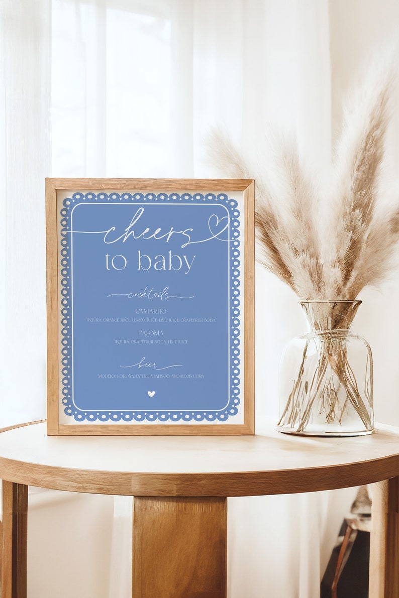 Cielito Lindo Papel Picado Baby Shower Signs, 18 Editable Baby Shower ...