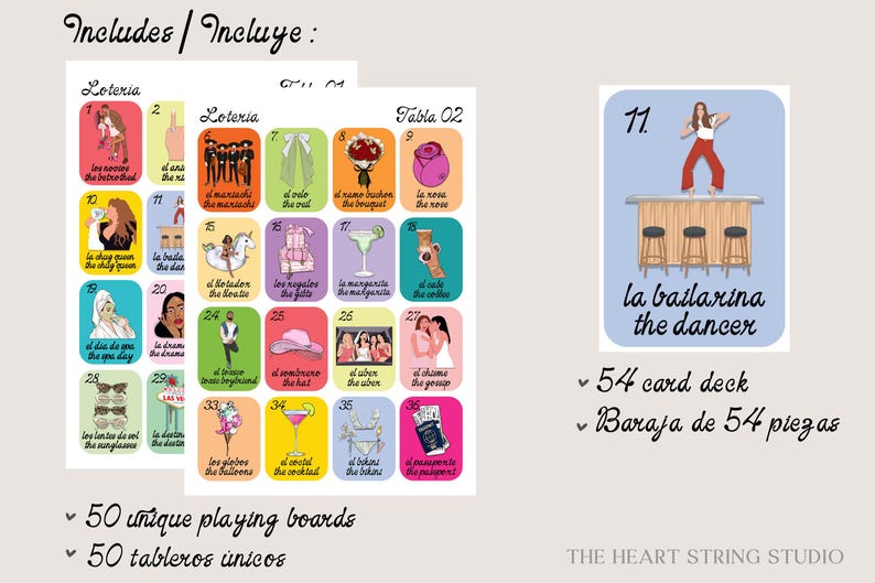Funny Bachelorette Loteria Game, Mexican Loteria, Bridal Shower Loteria ...