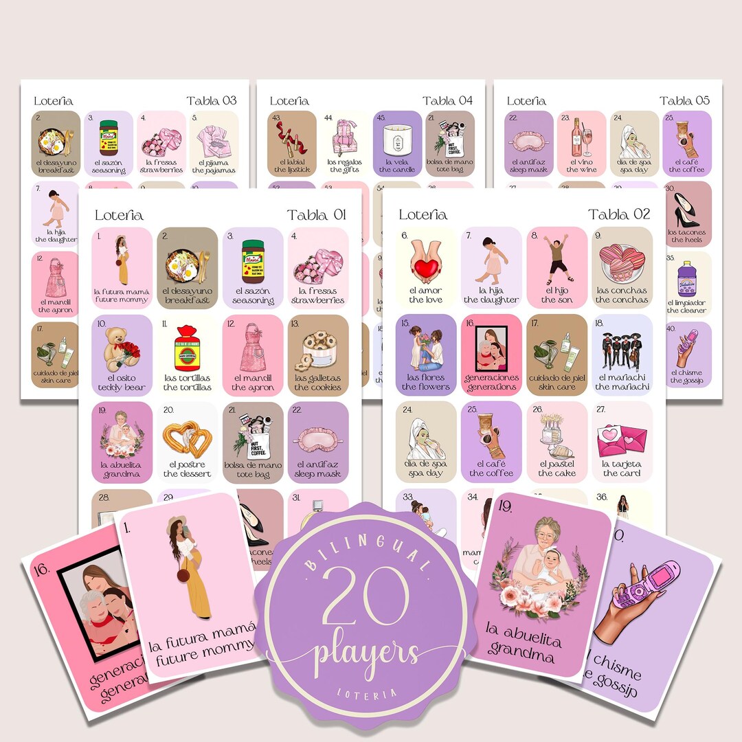Boho Mother's Day Loteria Game, Mexican Loteria, Día De Las Madres ...
