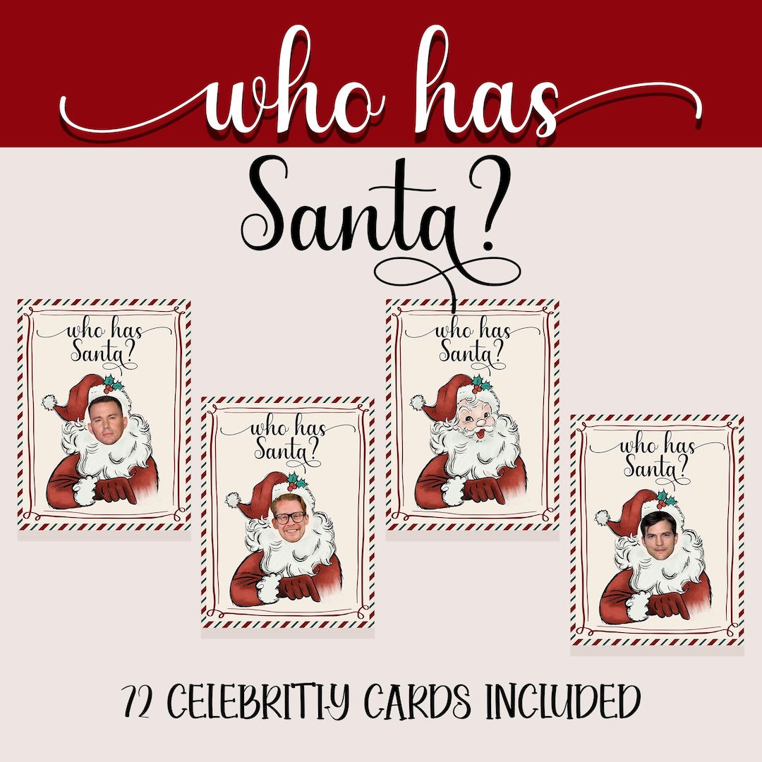 Who Has Santa Scratch off Ticket Cards Game, Find Santa, Christmas ...