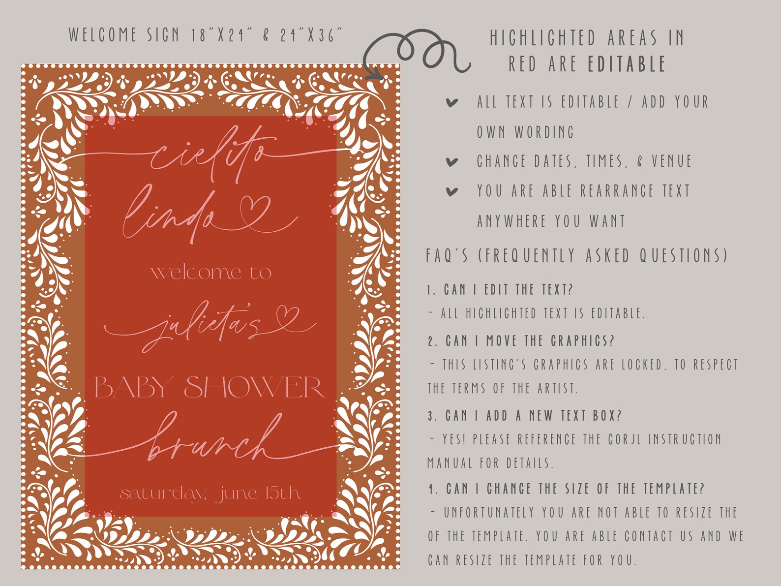 Terracotta Cielito Lindo Mexican White Talavera Inspired Baby Shower ...