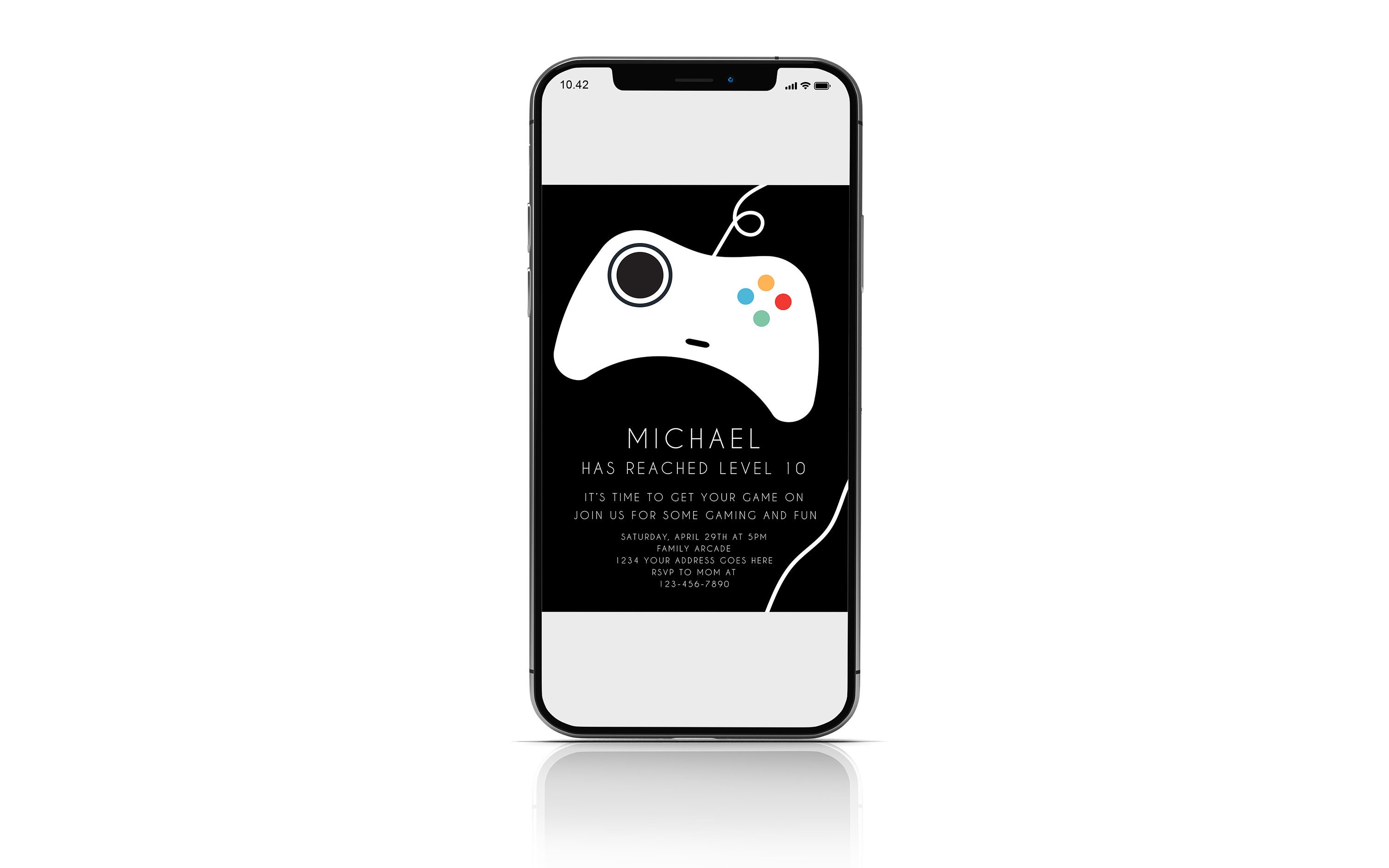 Level up Gaming Birthday Party Invitation, Gamer Birthday Party ...