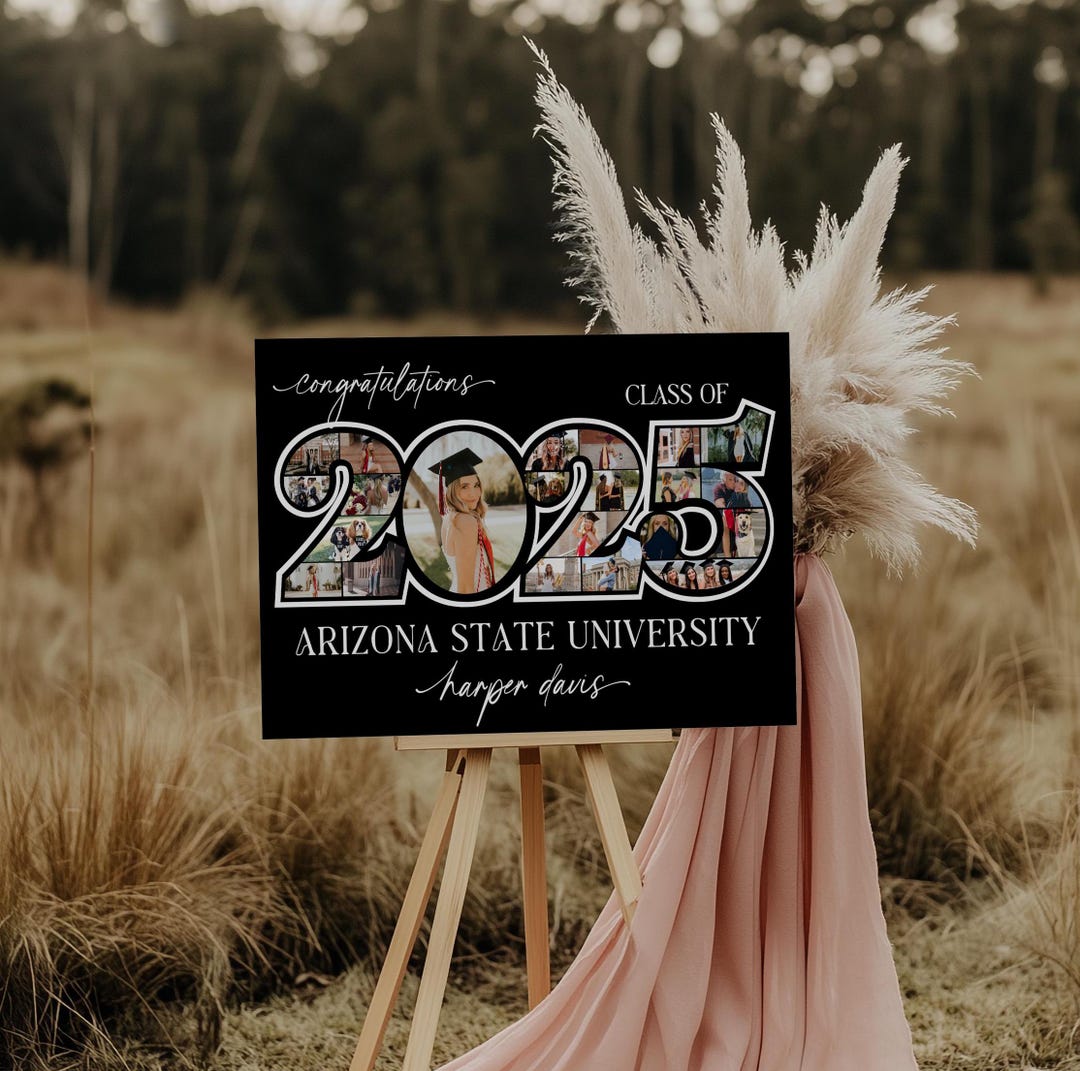 2025 College Graduation Photo Collage, Senior Graduation Ceremony Sign ...