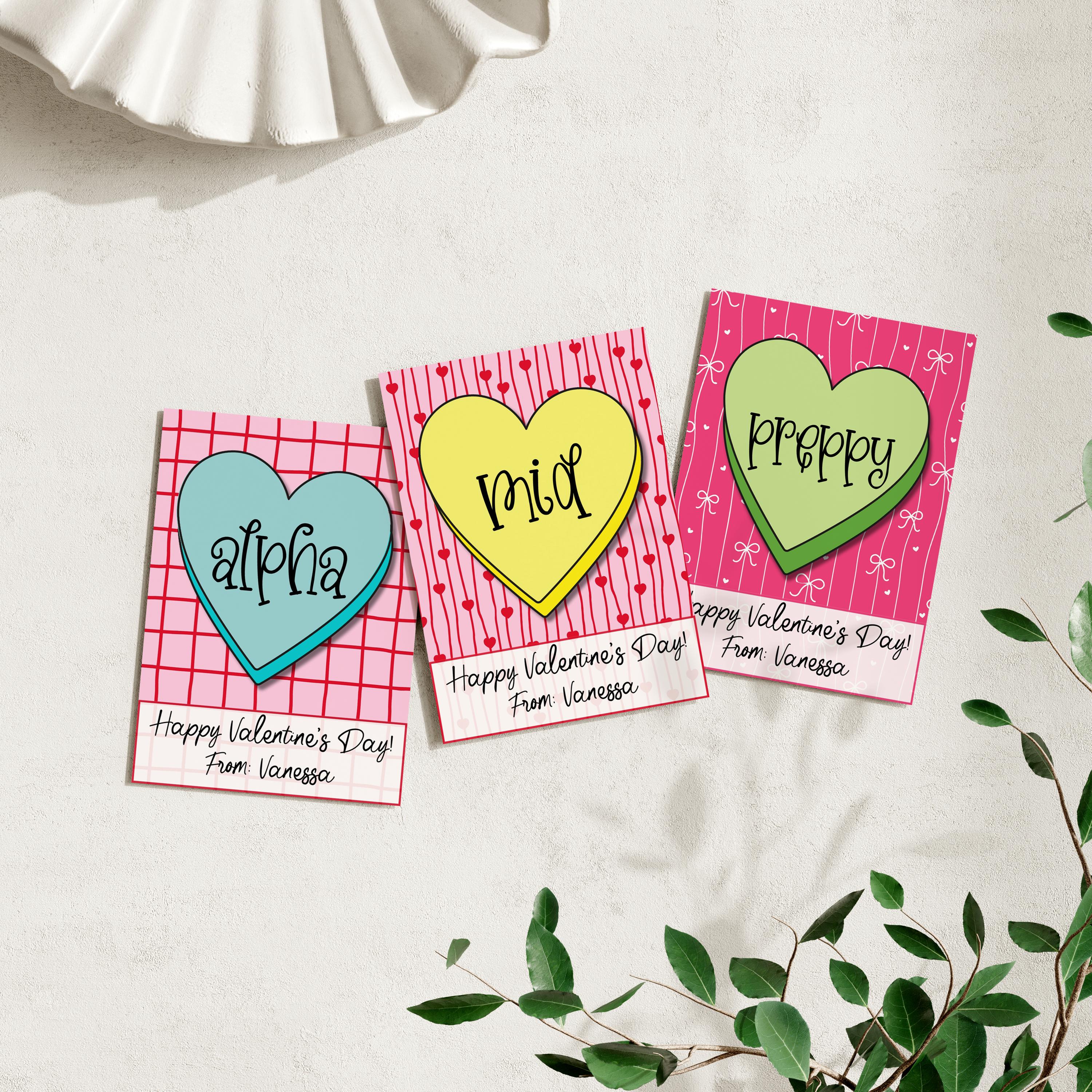 Teen Slang Candy Hearts Valentine Cards, Classroom, Tween, Funny Kids ...