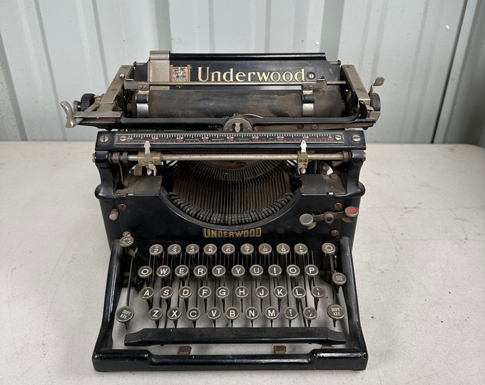 Antique Underwood Number 5 Manual Standard Typewriter 1900s Black and ...