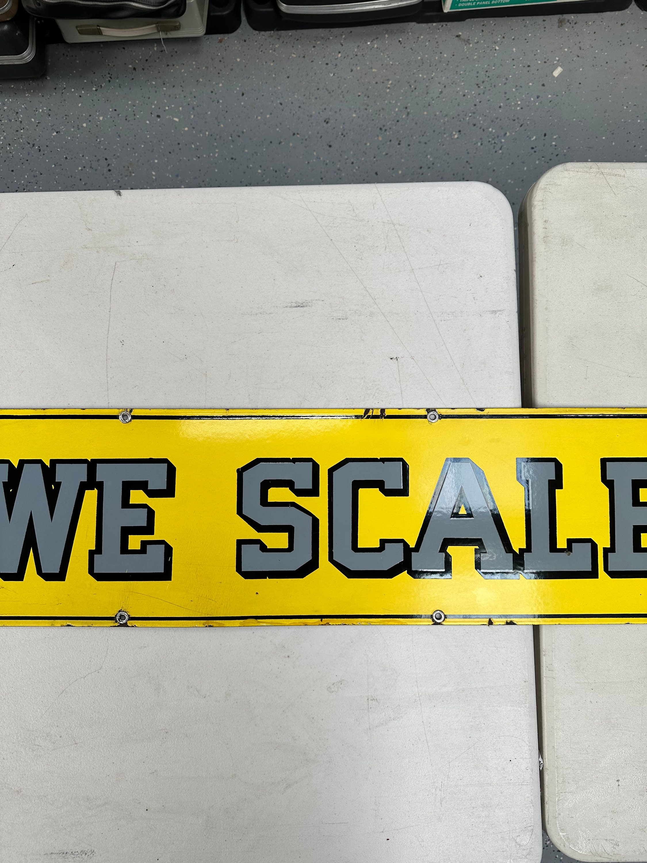 Vintage Howe Scales Single Sided Metal Sign 45 Original - Etsy
