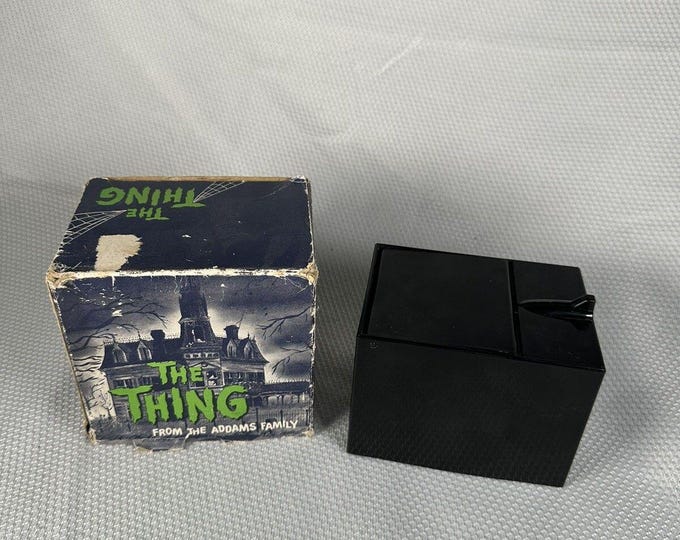 Vintage 1964 the Thing Addams Family Bank in Original Box Needs Repair ...