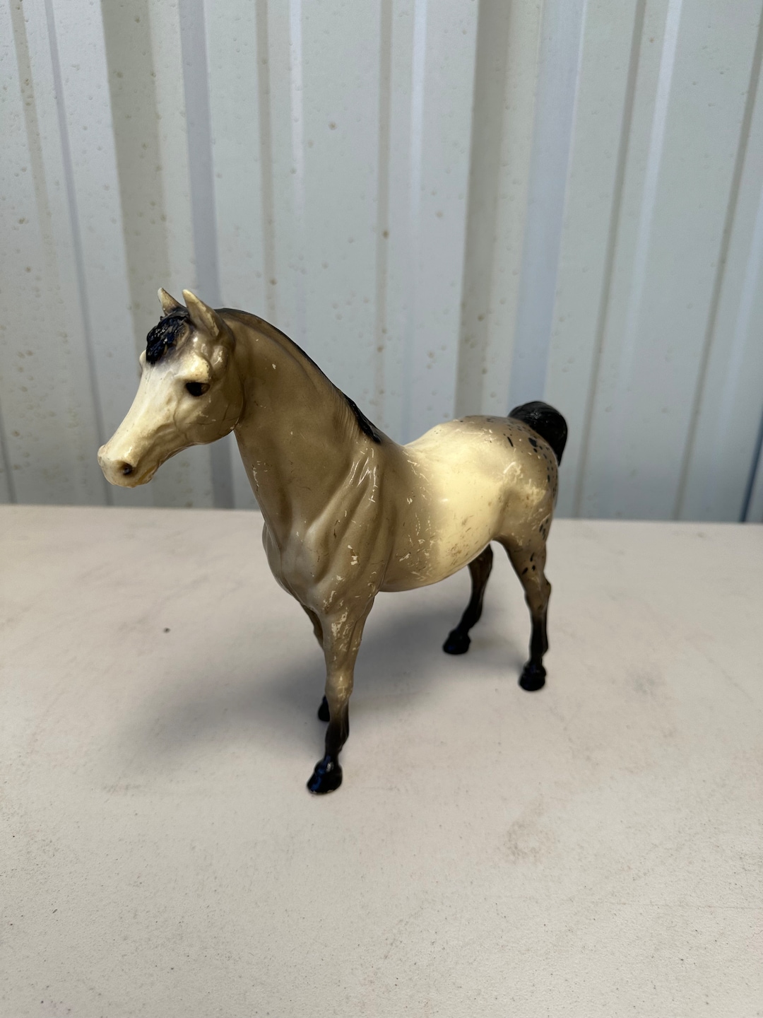 Vintage Breyer Family Arabian Mare Speck Glossy Gray Plastic Model ...