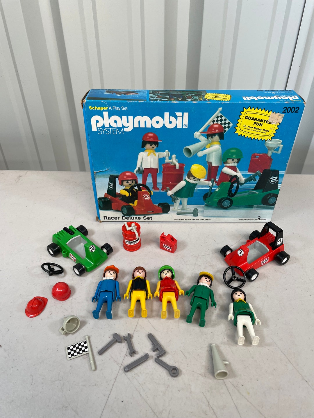 Vintage Playmobil System Race Deluxe Set 2002 Box Schaper Playset 1980 ...