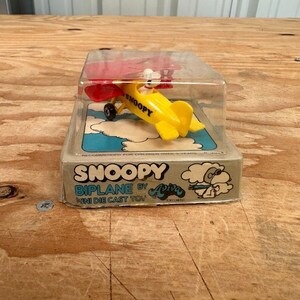 Vintage Peanuts Snoopy Red Baron Diecast Biplane Aviva 1976 Toy NEW in ...