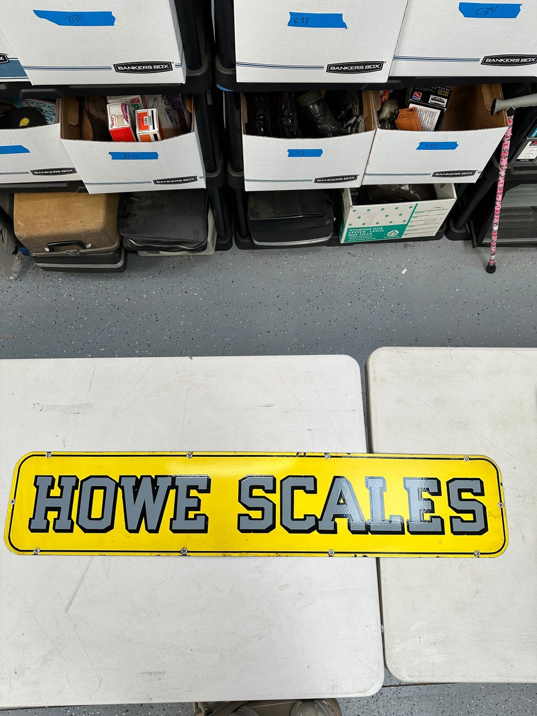 Vintage Howe Scales Single Sided Metal Sign 45 Original - Etsy