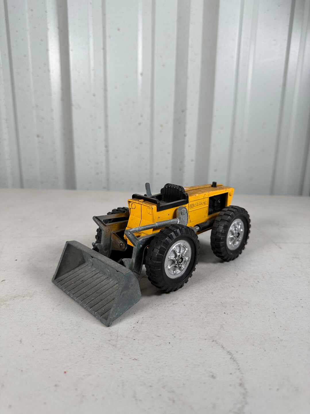 Vintage Hubley Small Yellow Tractor With Plow Diecast Metal - Etsy