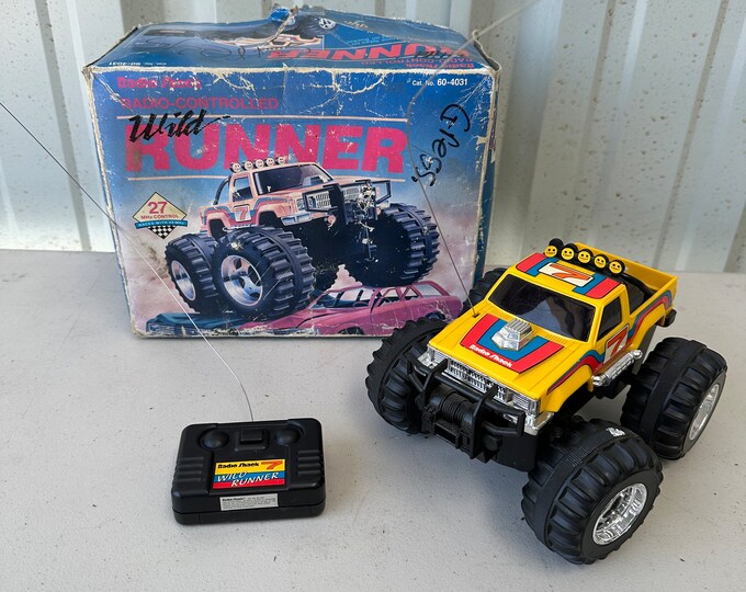 Vintage Radio Shack Wild Runner RC Car Truck With Box & Remote 1991 ...