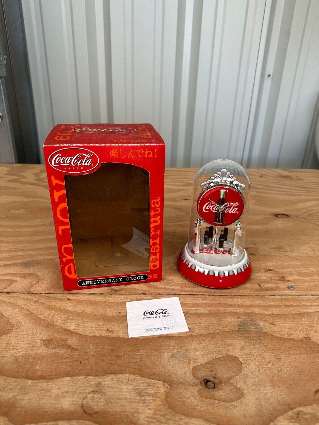 Vintage Coca Cola Anniversary Clock 7 Rotating Coke Bottles Battery ...