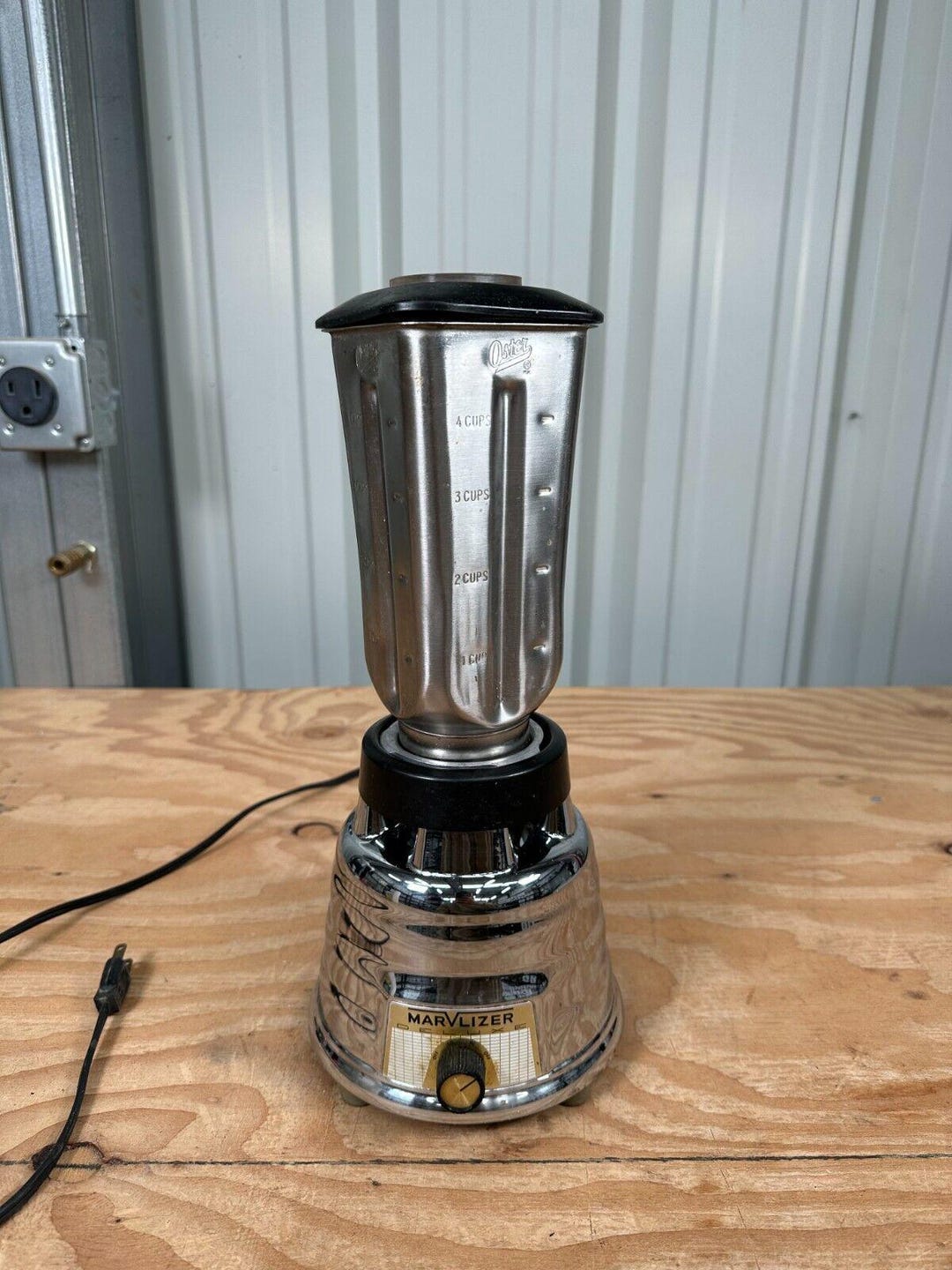 Vintage Oster Marvlizer Deluxe Beehive Chrome Blender Model 649 4 Cup 2 ...
