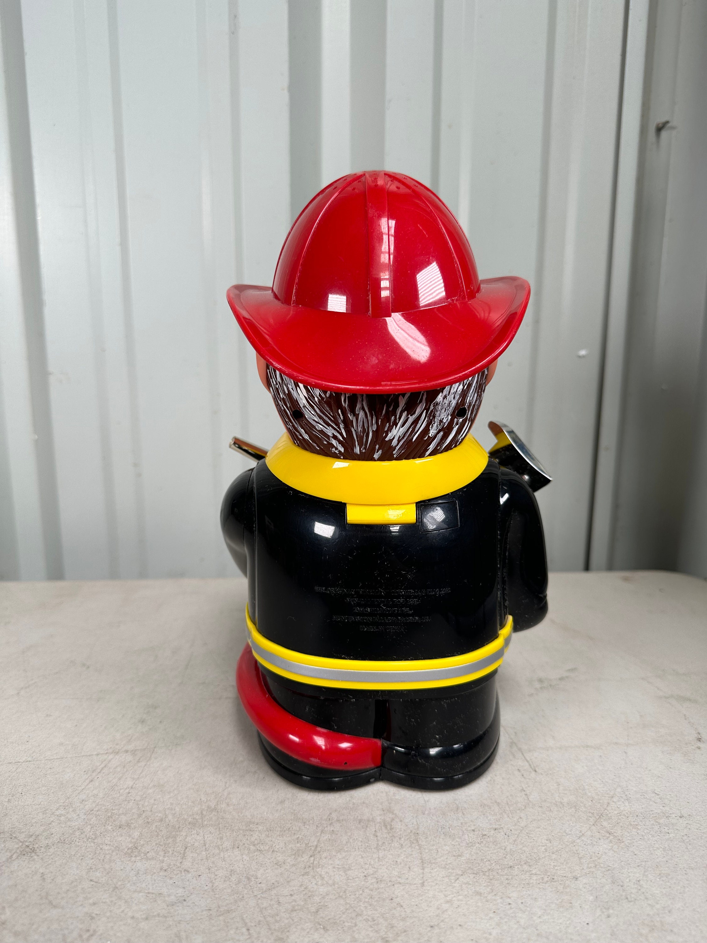 Vintage Fireman Talking Cookie Jar Plastic 2002 Fun-damentals Fire ...
