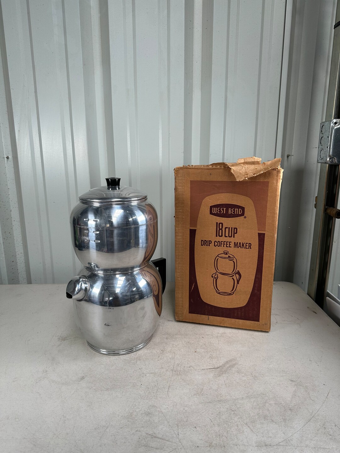 Vintage West Bend Kiwk Drip 18 Cup Coffee Maker Pot Percolator Made in ...