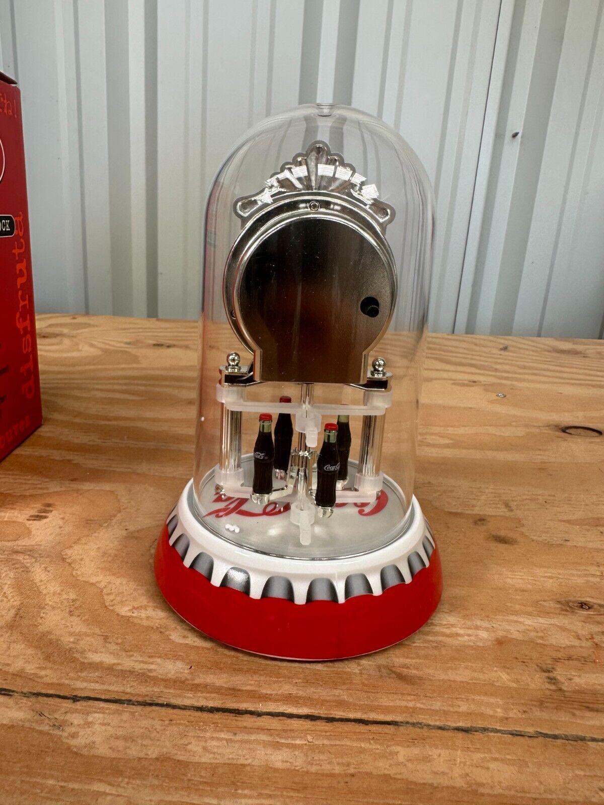 Vintage Coca Cola Anniversary Clock 7 Rotating Coke Bottles Battery ...