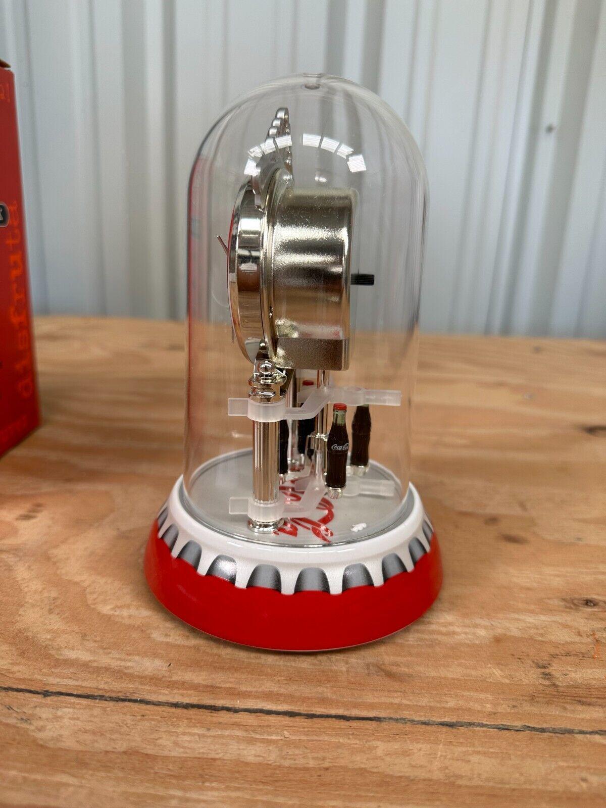 Vintage Coca Cola Anniversary Clock 7 Rotating Coke Bottles Battery ...