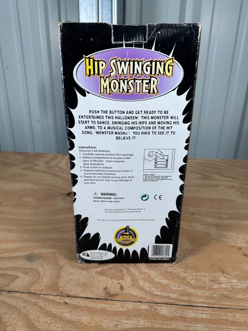 Vintage Gemmy Halloween Animated Hip Swinging Frankenstein Monster Mash ...