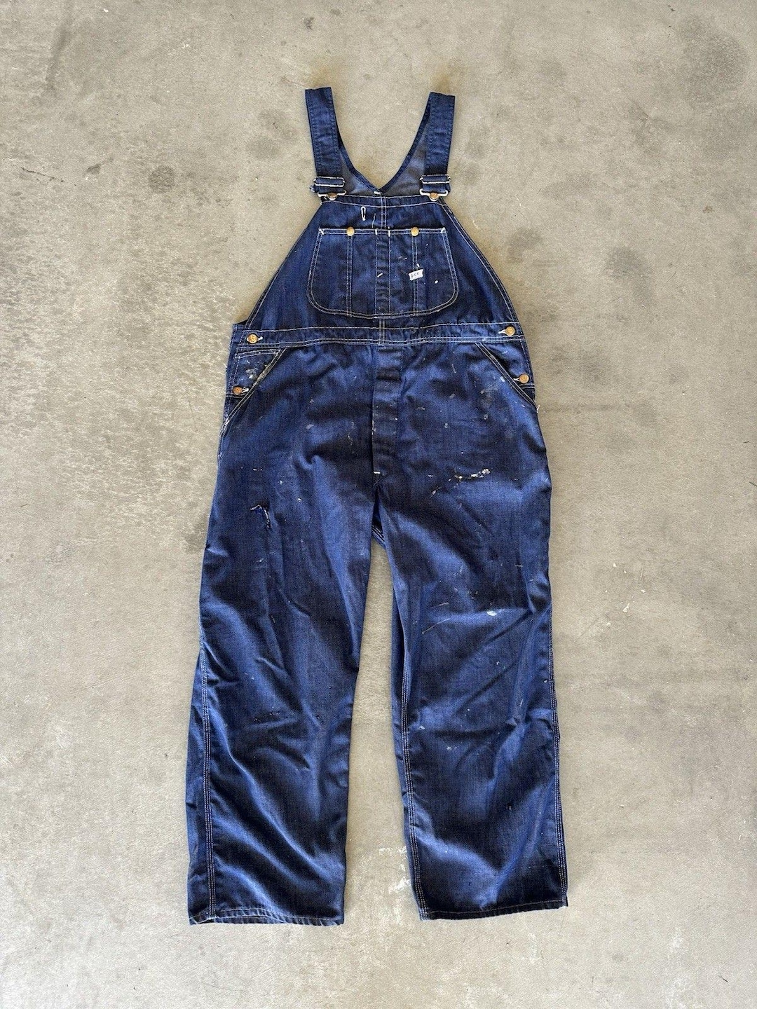Vintage Lee Bib Overalls Made in USA Dark Blue Mens Size Large ...