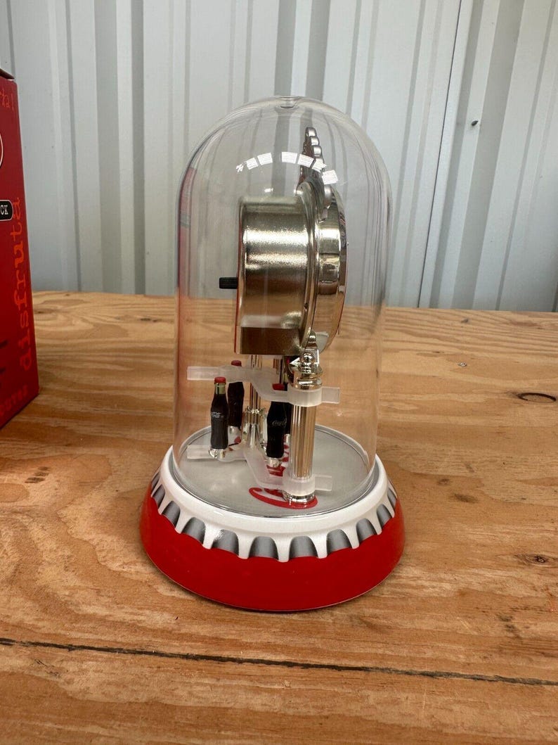 Vintage Coca Cola Anniversary Clock 7 Rotating Coke Bottles Battery ...