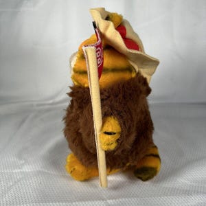 Vintage Plush Garfield Comic Cat NWT New 9" BCOC Cat on Campus Fur Coat ...