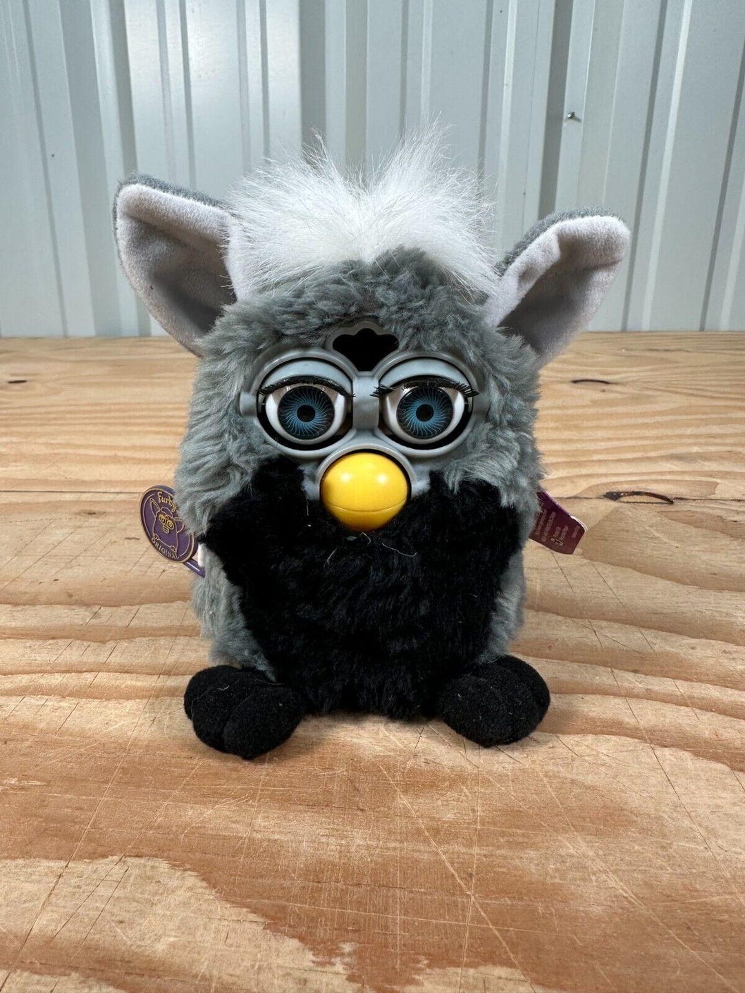 Vintage Furby Koala 1998 70-800 Gray Black Blue Eyes WORKS Tiger ...
