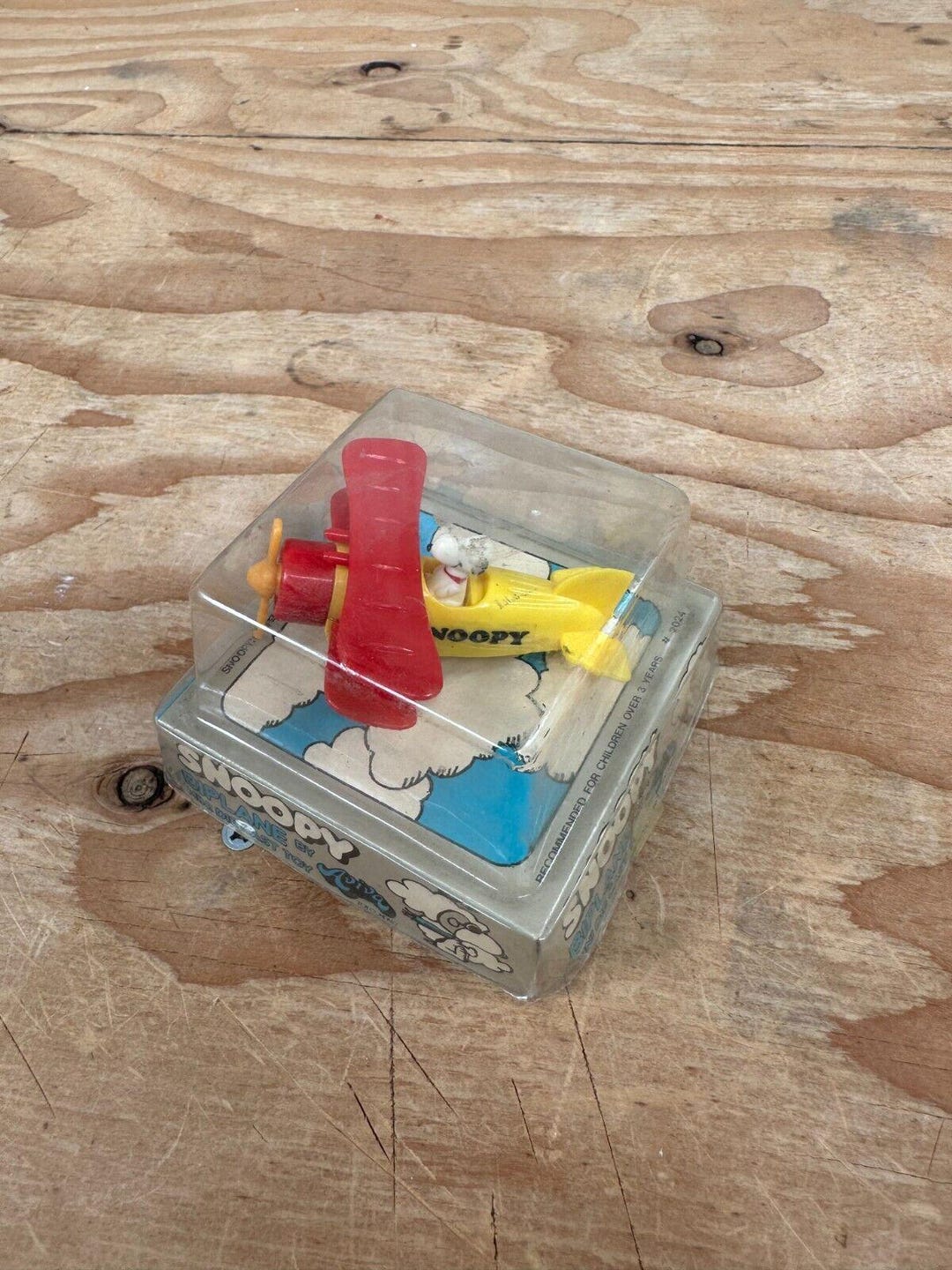 Vintage Peanuts Snoopy Red Baron Diecast Biplane Aviva 1976 Toy NEW in ...