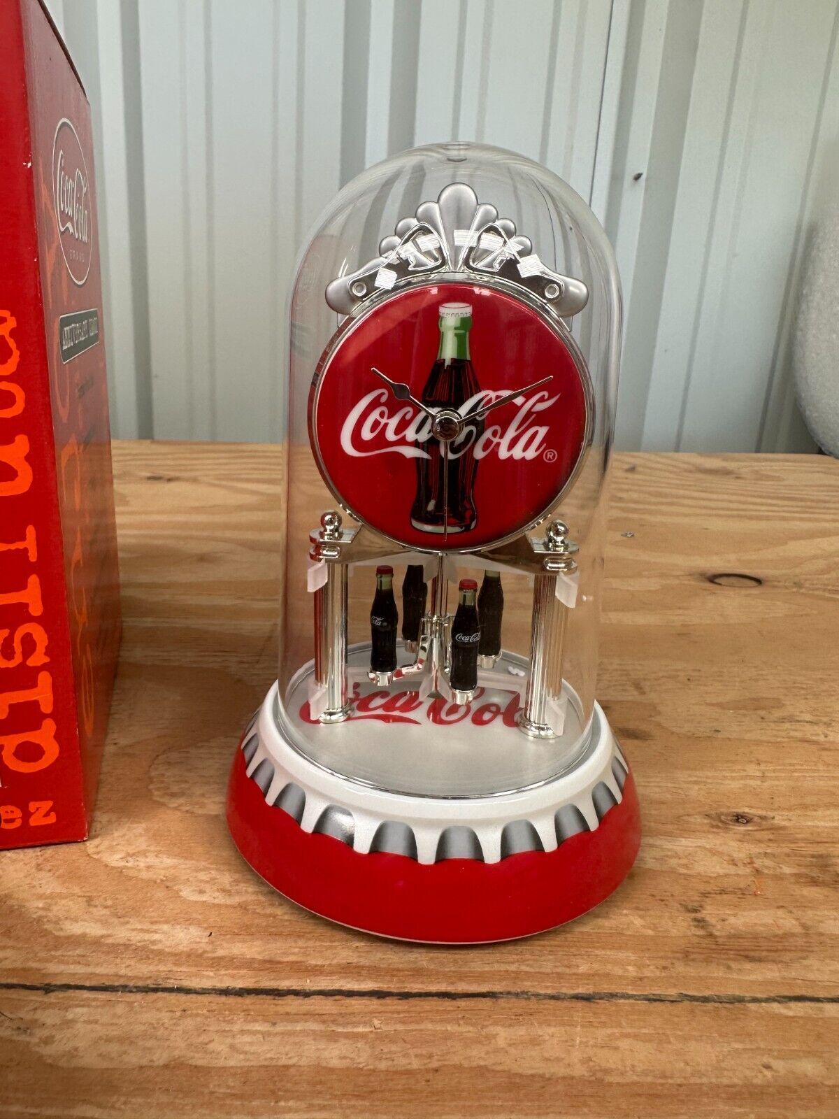 Vintage Coca Cola Anniversary Clock 7 Rotating Coke Bottles Battery ...