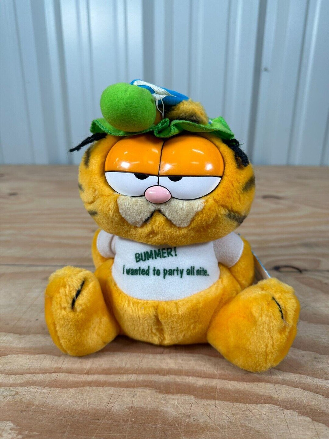 Vintage Garfield Dakin 10" Plush "bummer! I Wanted to Party All Nite ...