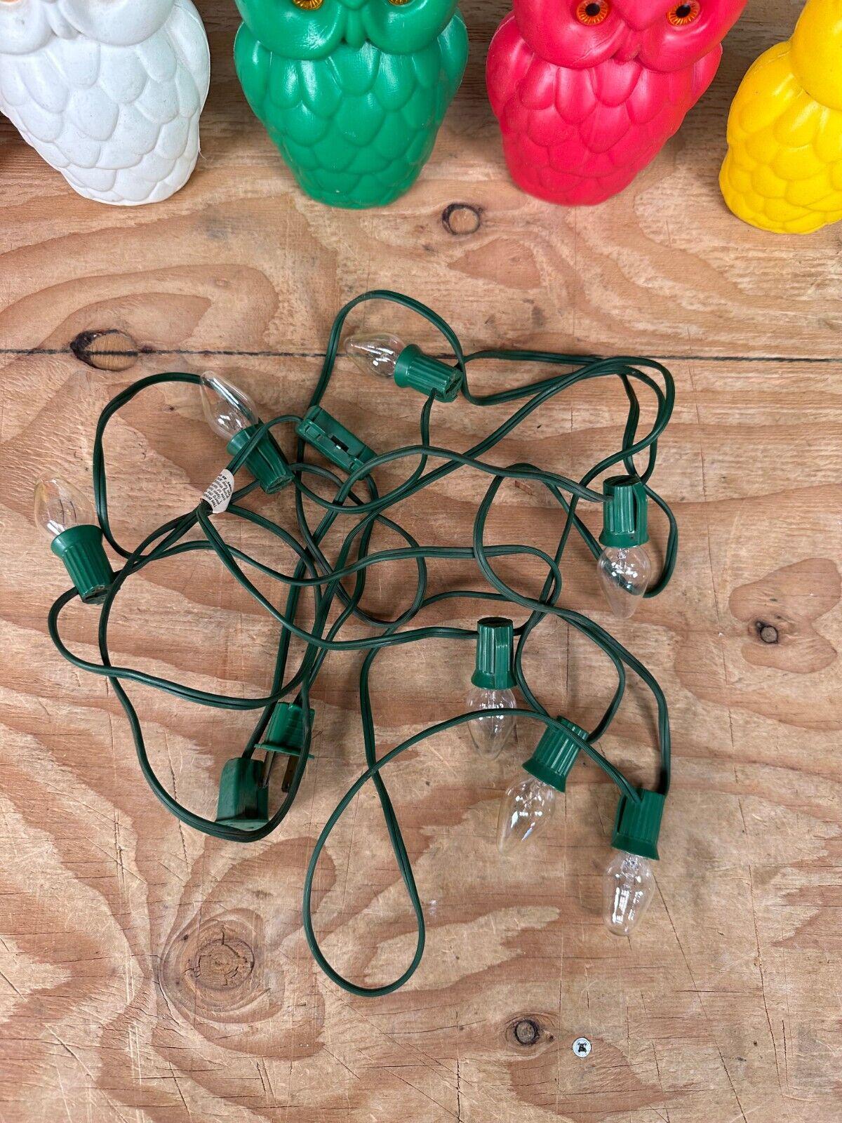 Vintage 7 Owl Blow Mold String Lights Indoor Outdoor RV Tiki Lantern ...