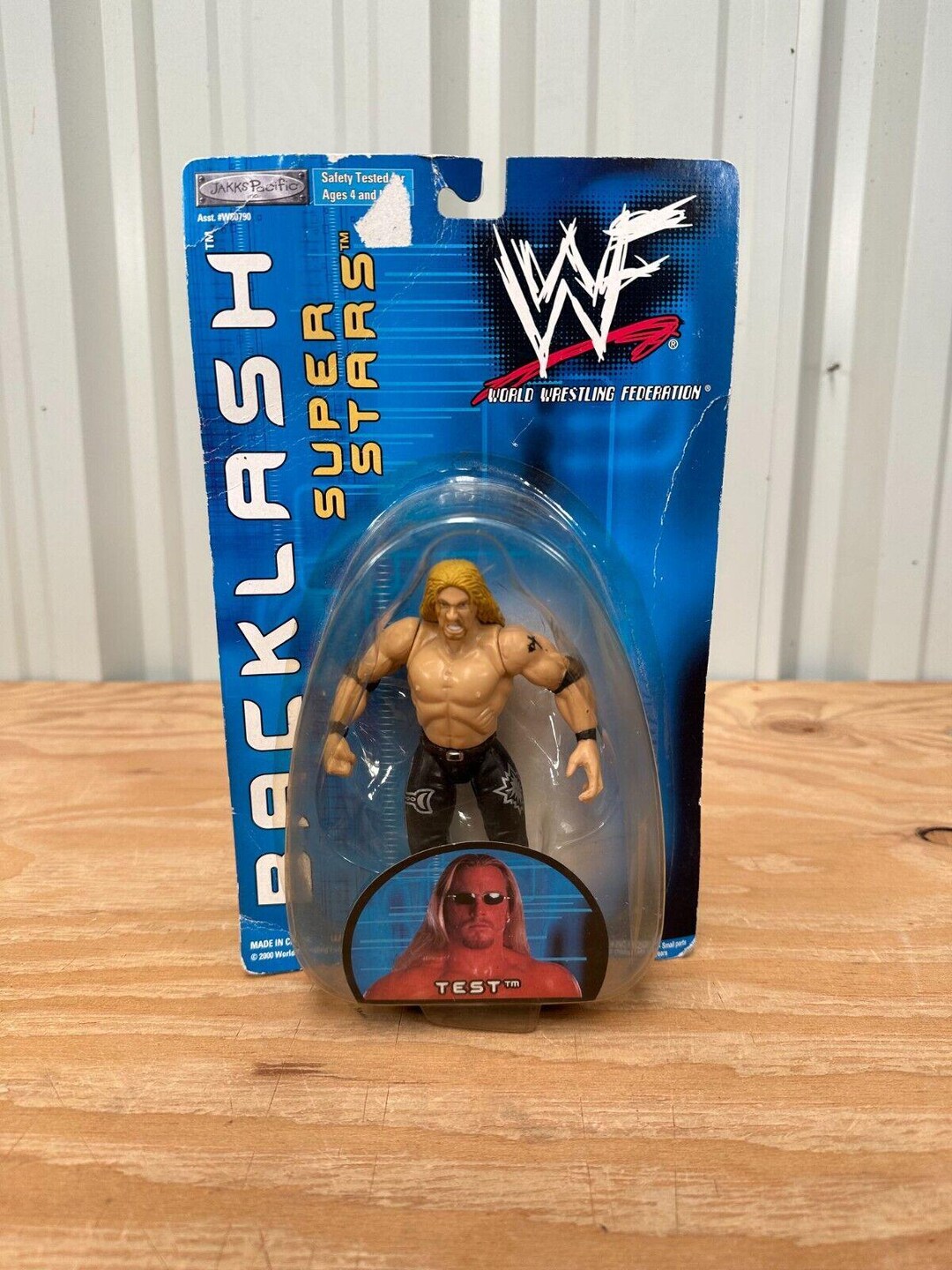 Vintage WWF Backlash Super Stars 2000 Test Wrestler Action Figure Jakks ...