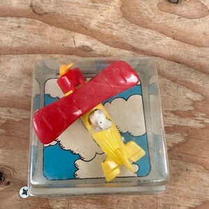 Vintage Peanuts Snoopy Red Baron Diecast Biplane Aviva 1976 Toy NEW in ...