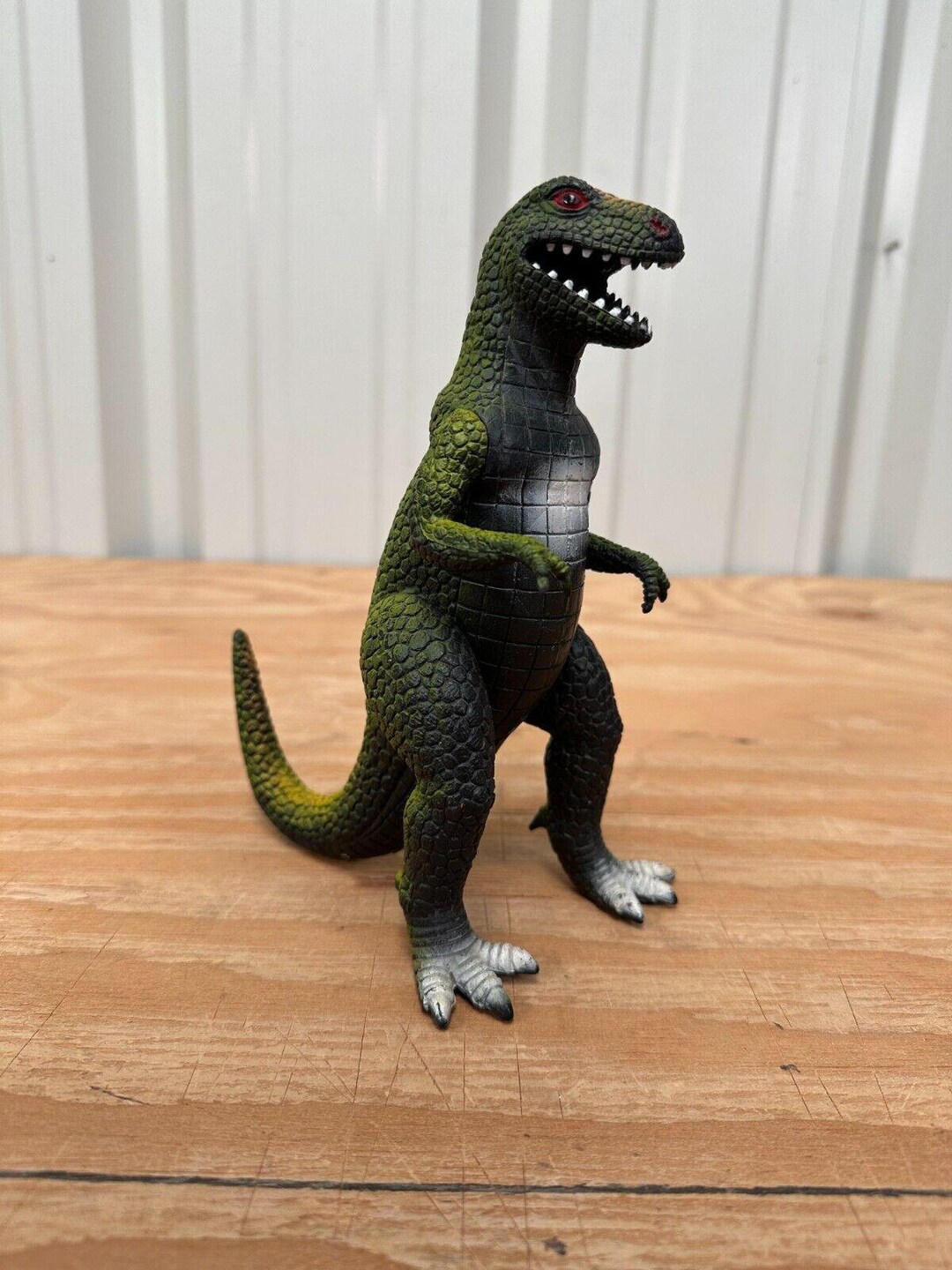Vintage 1987 Dor Mei 8 Poseable Dinosaur T-rex Godzilla Hard Plastic ...