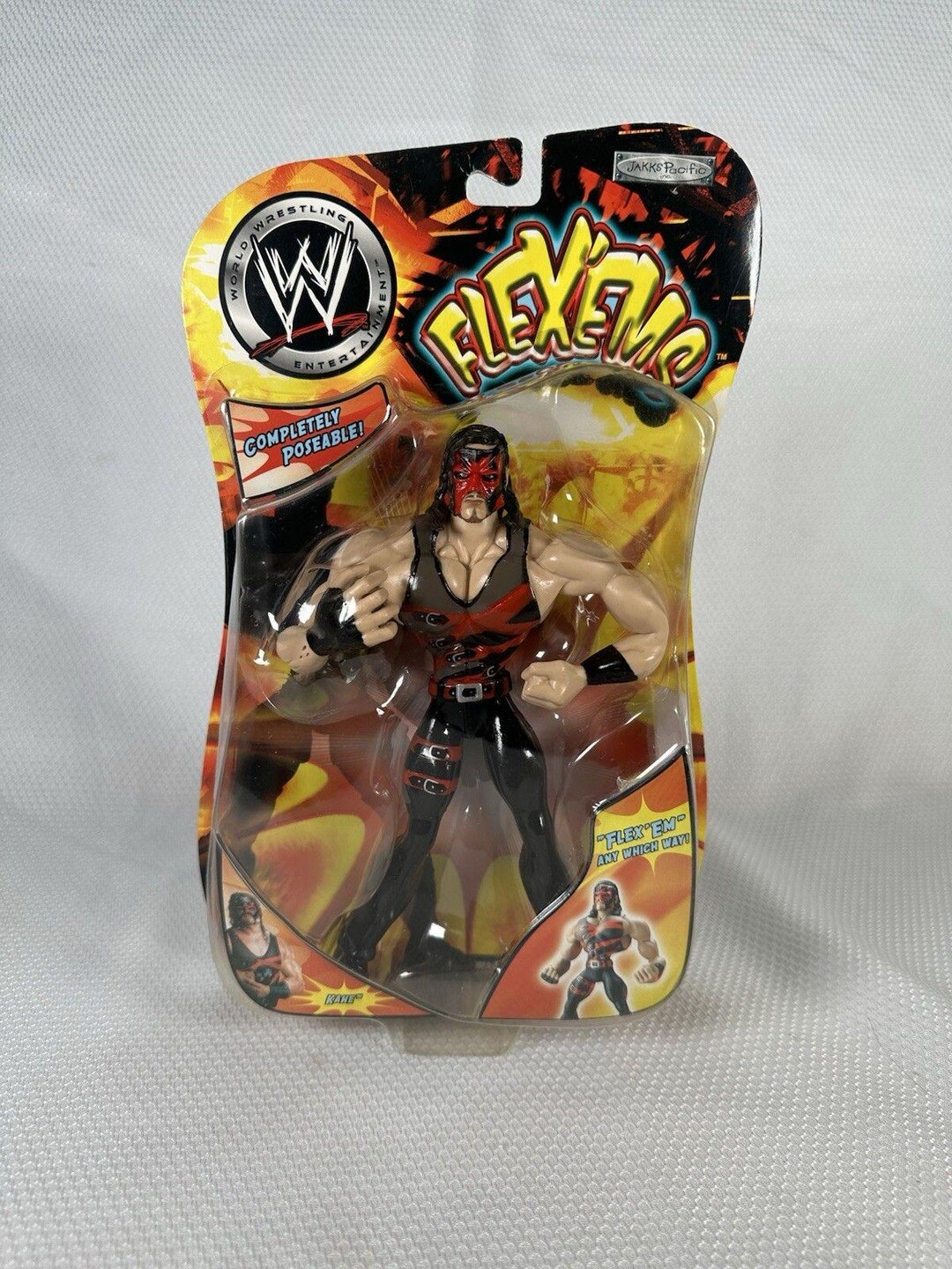 WWE Flex'ems Poseable Wrestling Action Figure Kane 2003 NEW Jakks ...